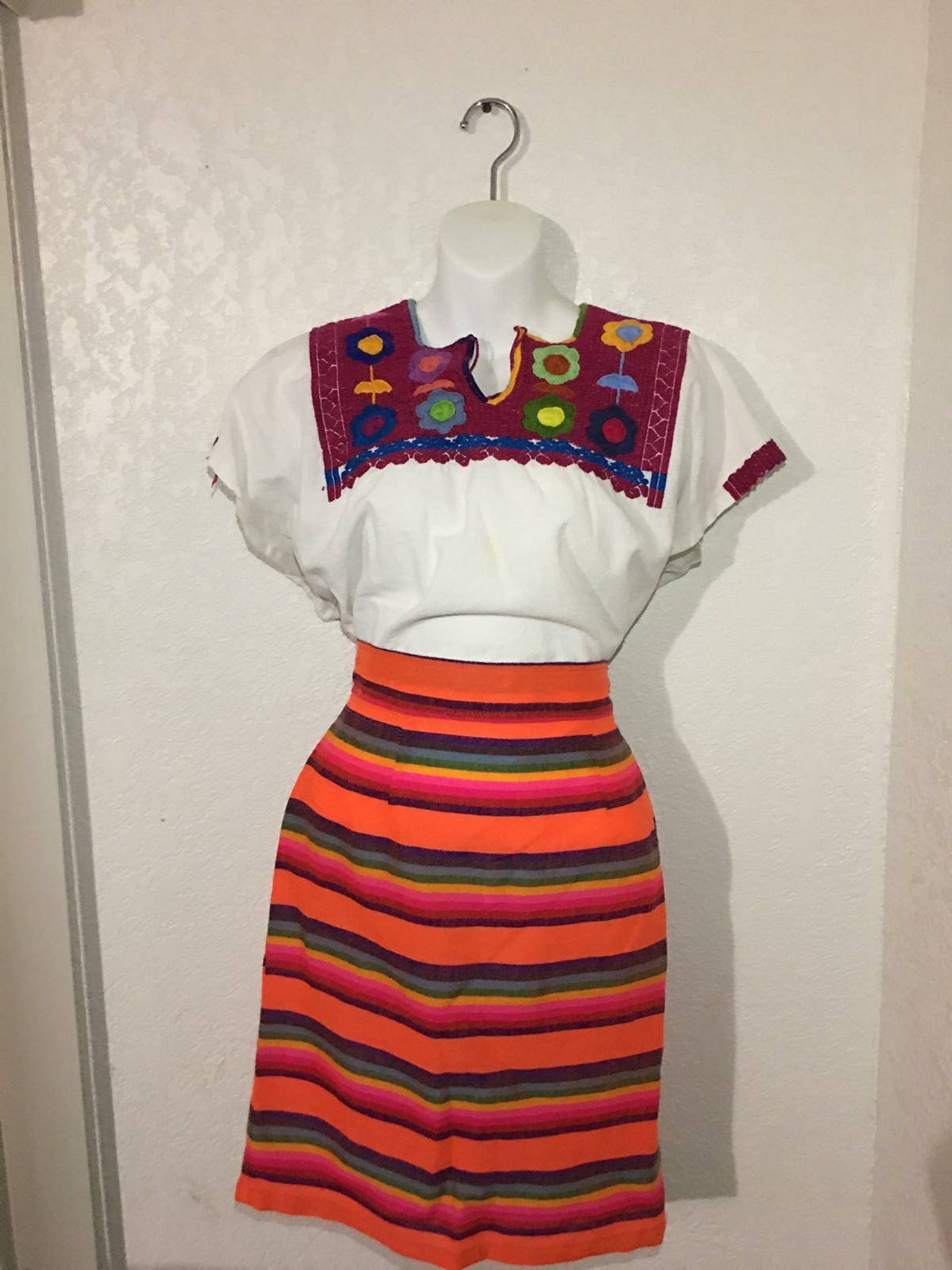 Falda Típica Mexicana - Etsy