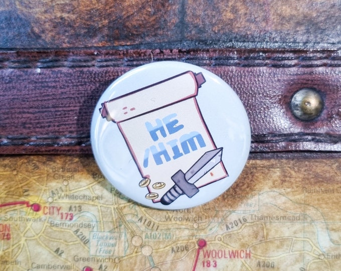 Pumpkin Pronouns Pins GLOW in the DARK She/her, He/him, They/them 3D ...