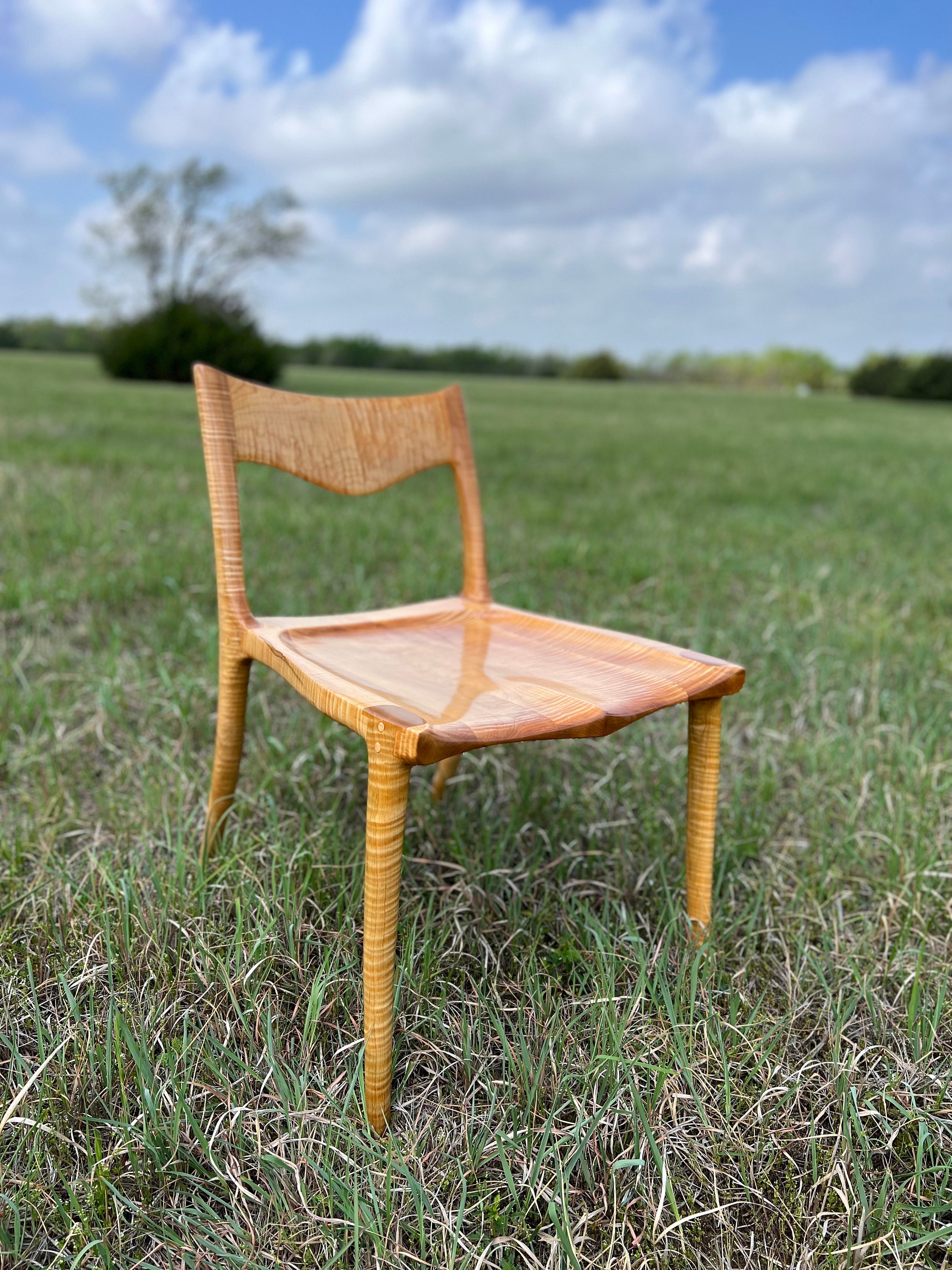 Figured Maple Sculpted Low Back Chair - Etsy
