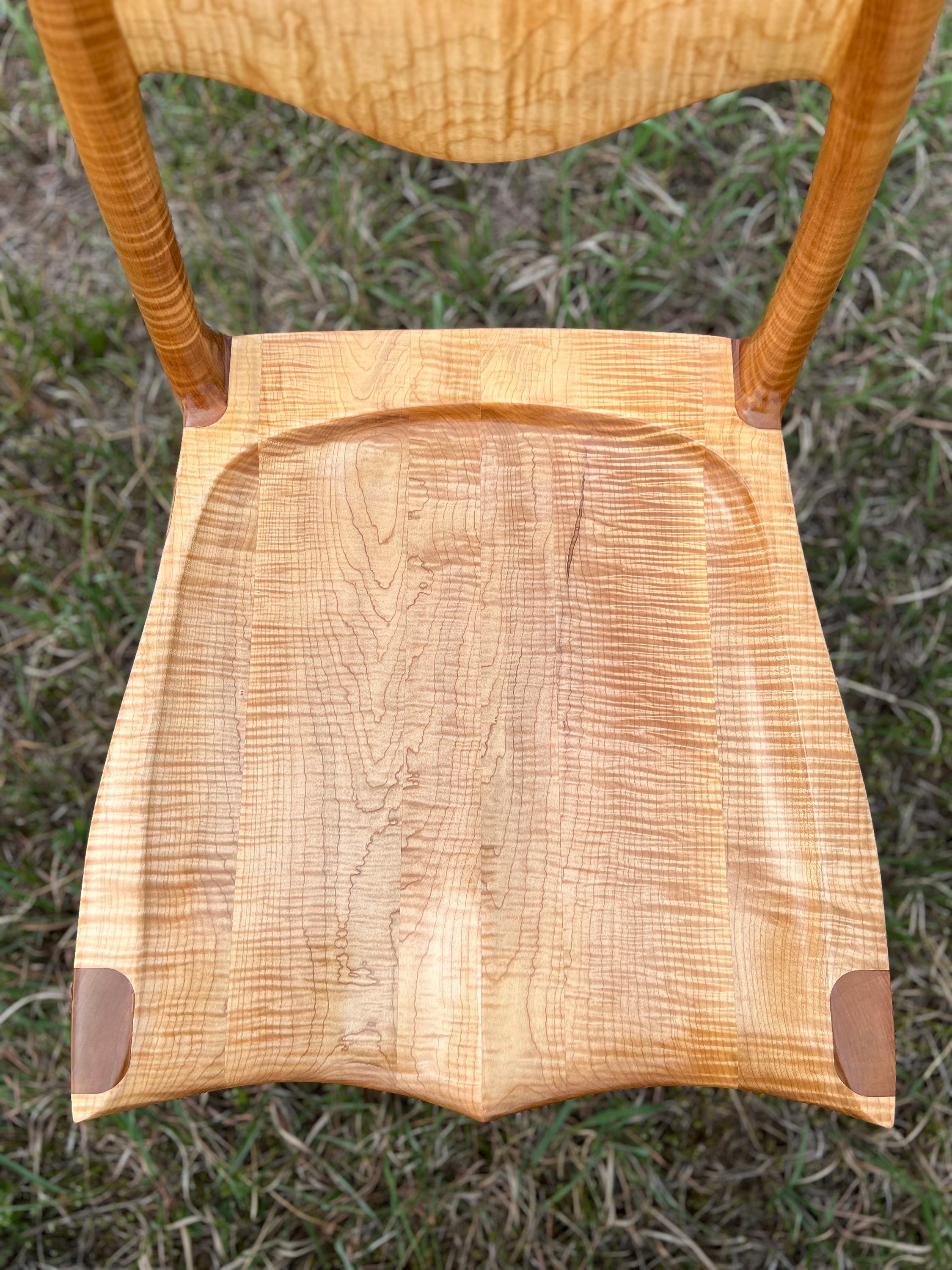 Figured Maple Sculpted Low Back Chair - Etsy