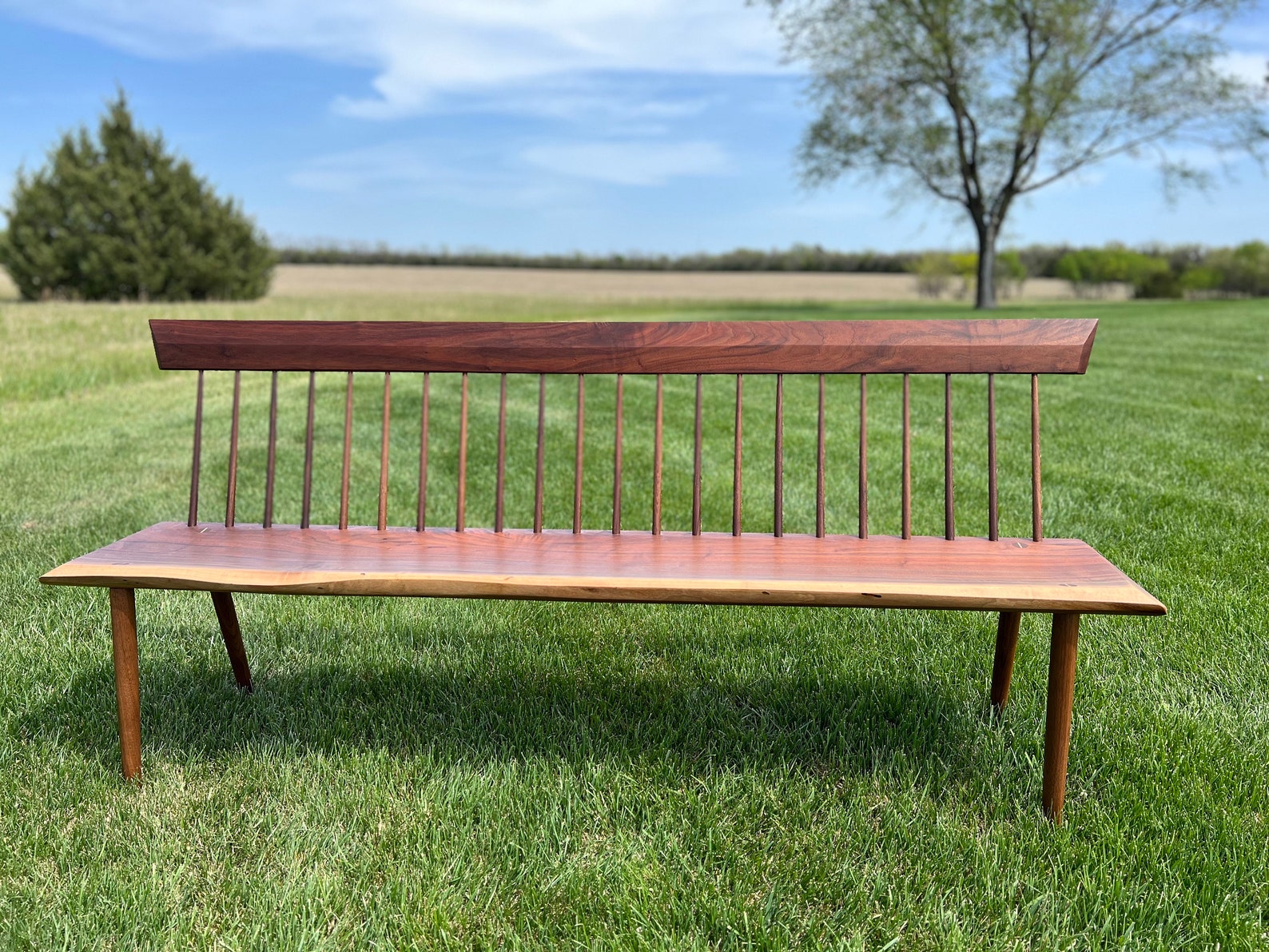 Live Edge Walnut Shaker Setee Bench - Etsy