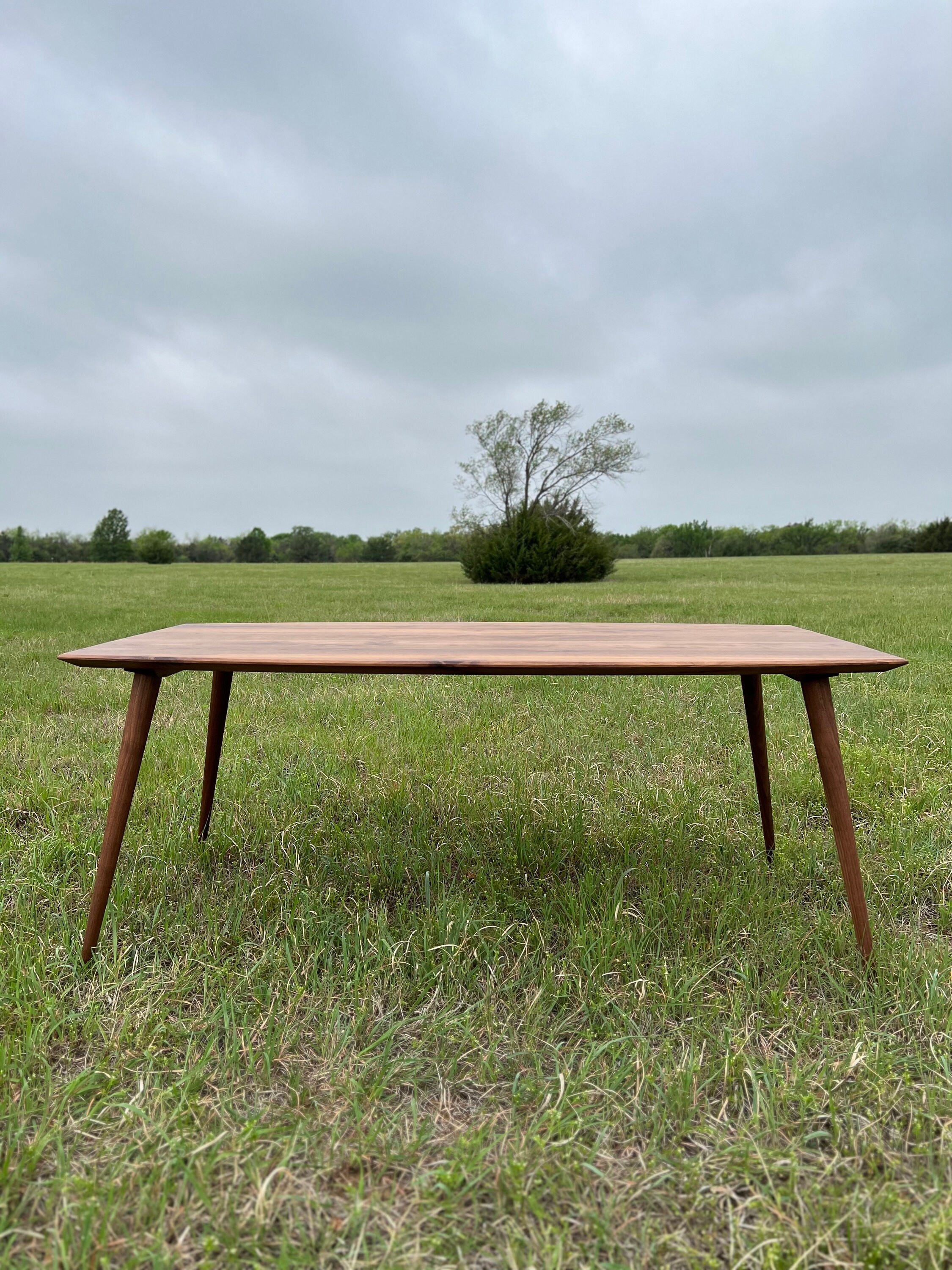 Mid Century Modern Walnut Dining Table - Etsy