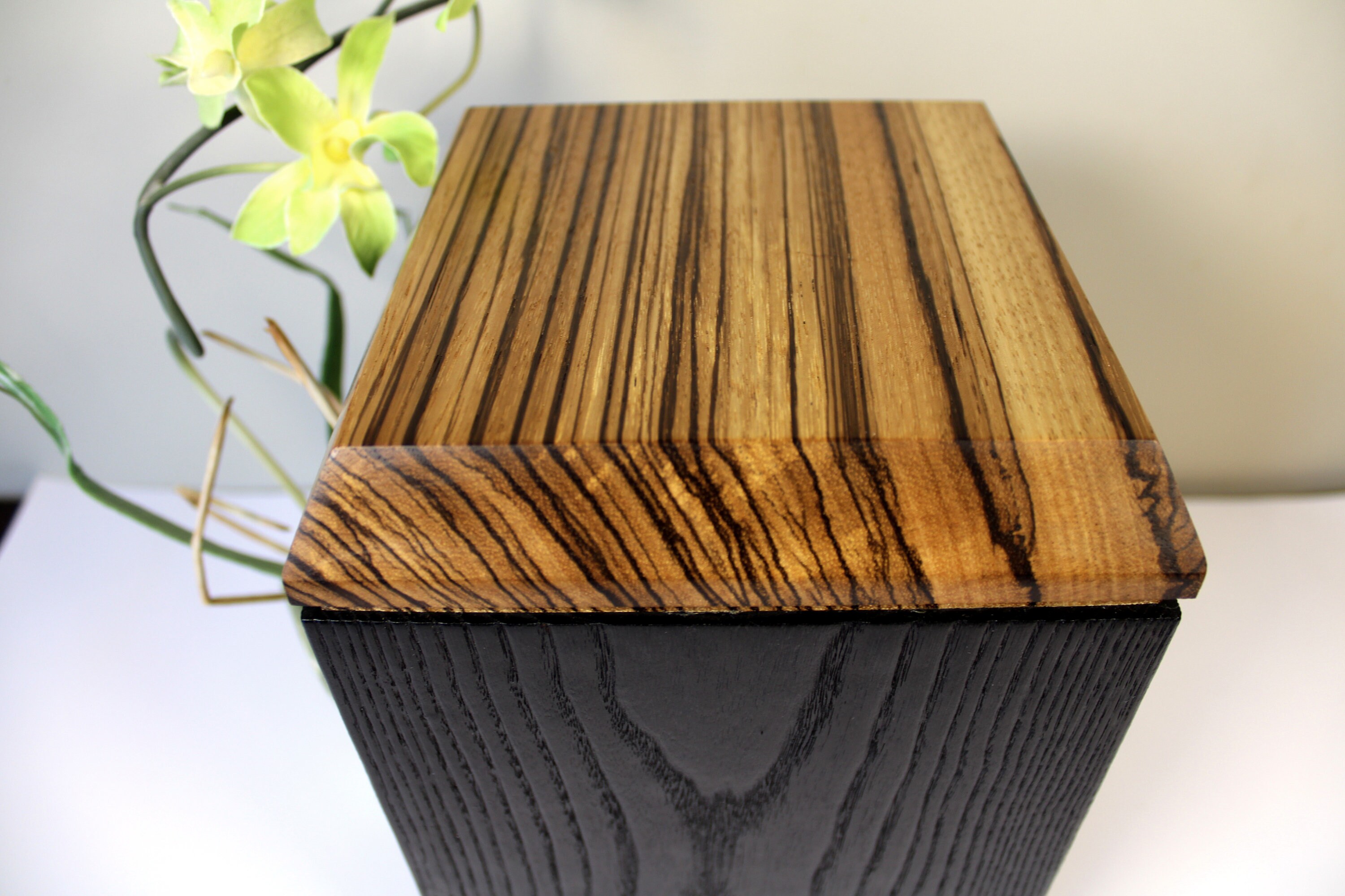Shou Sugi Ban Wood Cremation Urn – Ash & Zebrawood #2 - Etsy