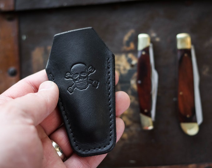 Leather Knife Case, Pocket Knife Sheath, Coffin Knife Case - Etsy