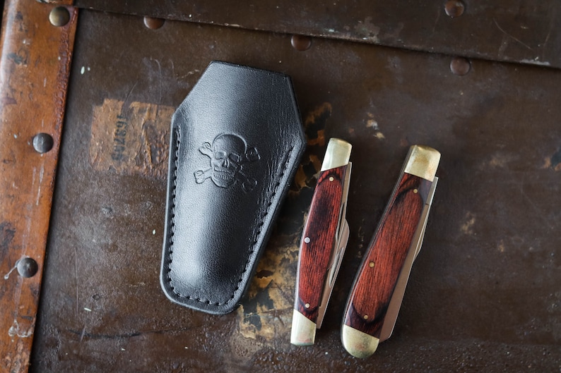 Leather Knife Case Pocket Knife Sheath Coffin Knife Case - Etsy
