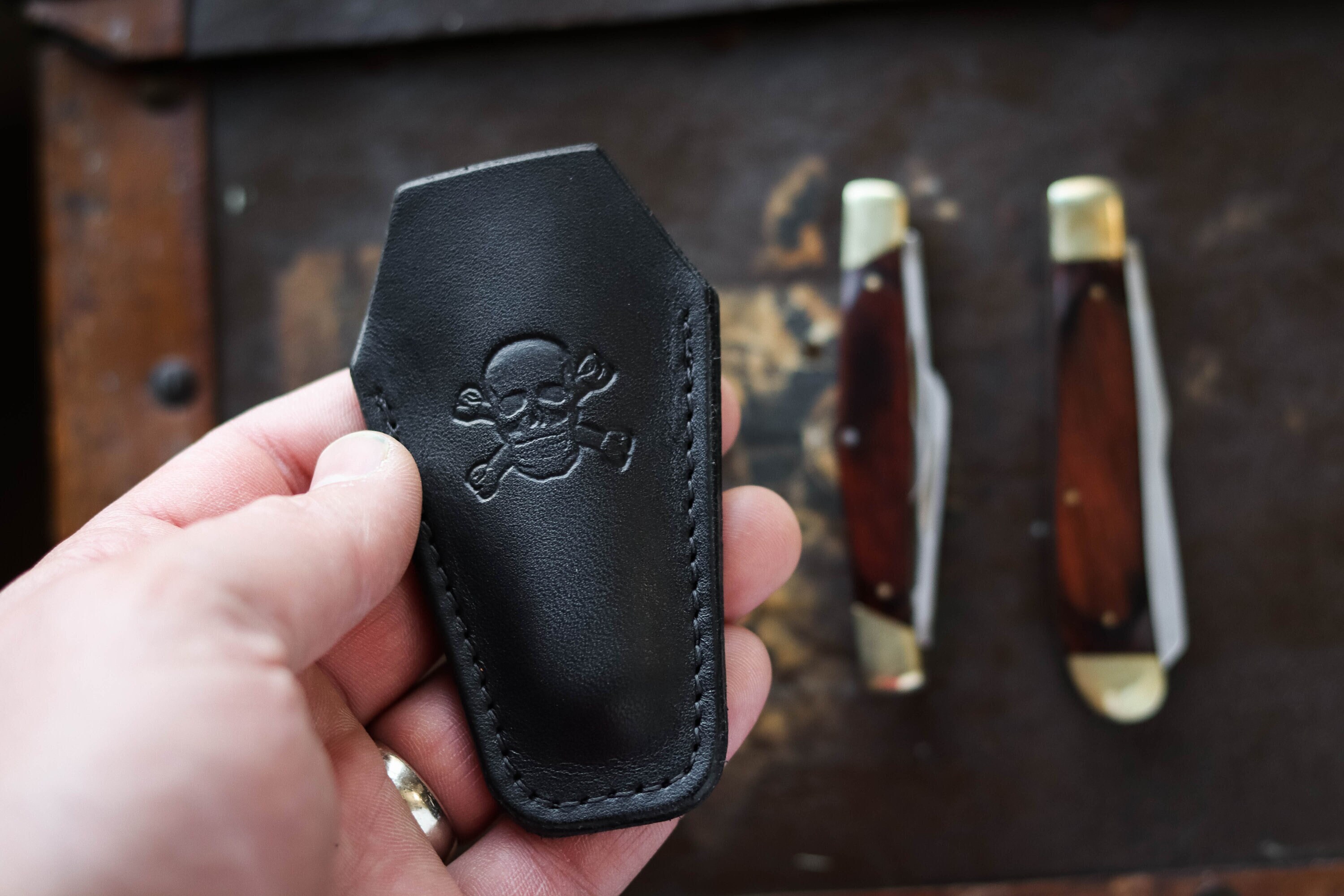 Leather Knife Case Pocket Knife Sheath Coffin Knife Case - Etsy