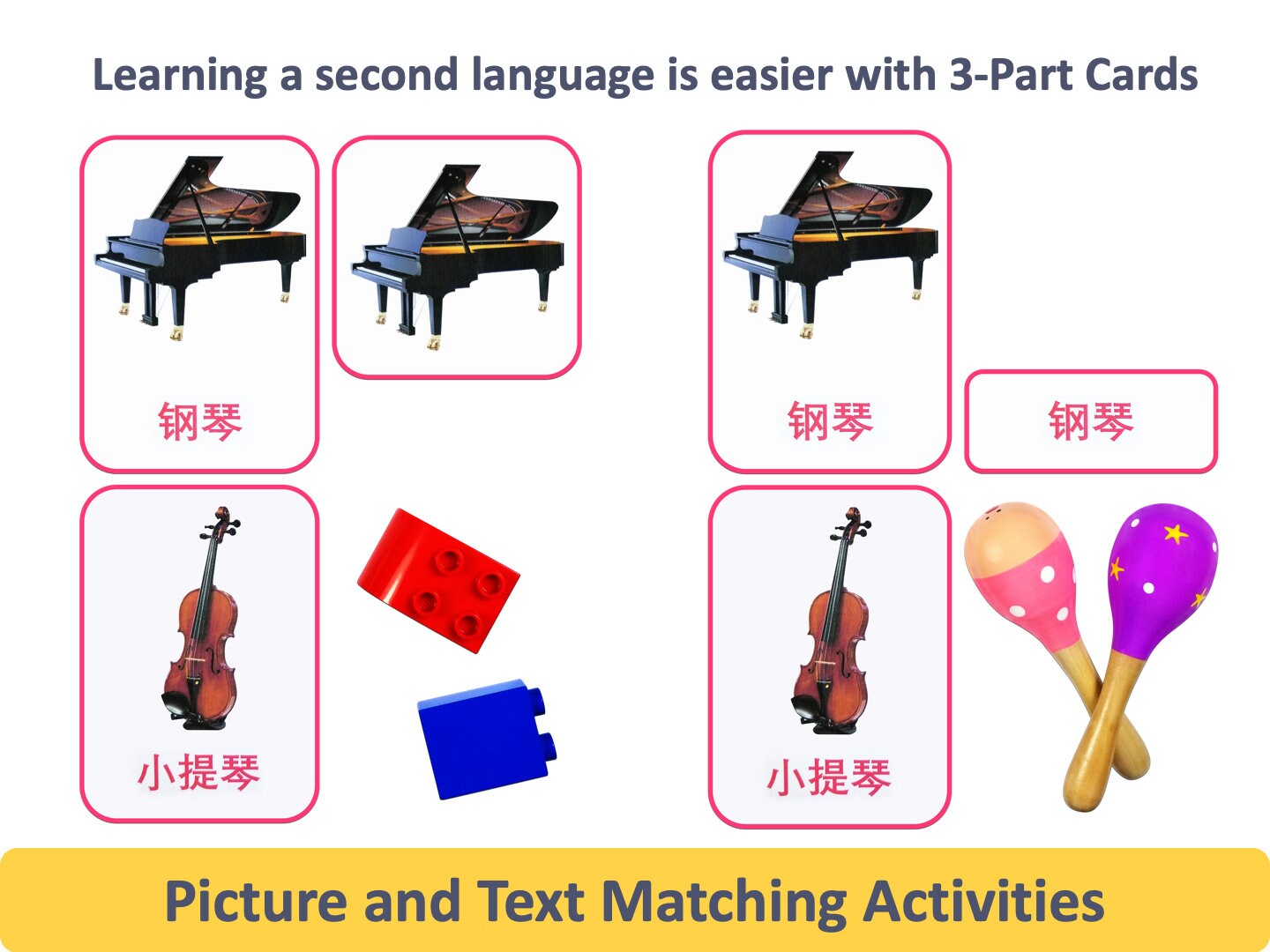 Mandarin Flash Cards // Musical Instruments //12 Cards montessori ...