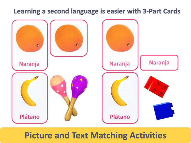 Spanish Flash Cards // Fruit //16 Cards montessori - Etsy