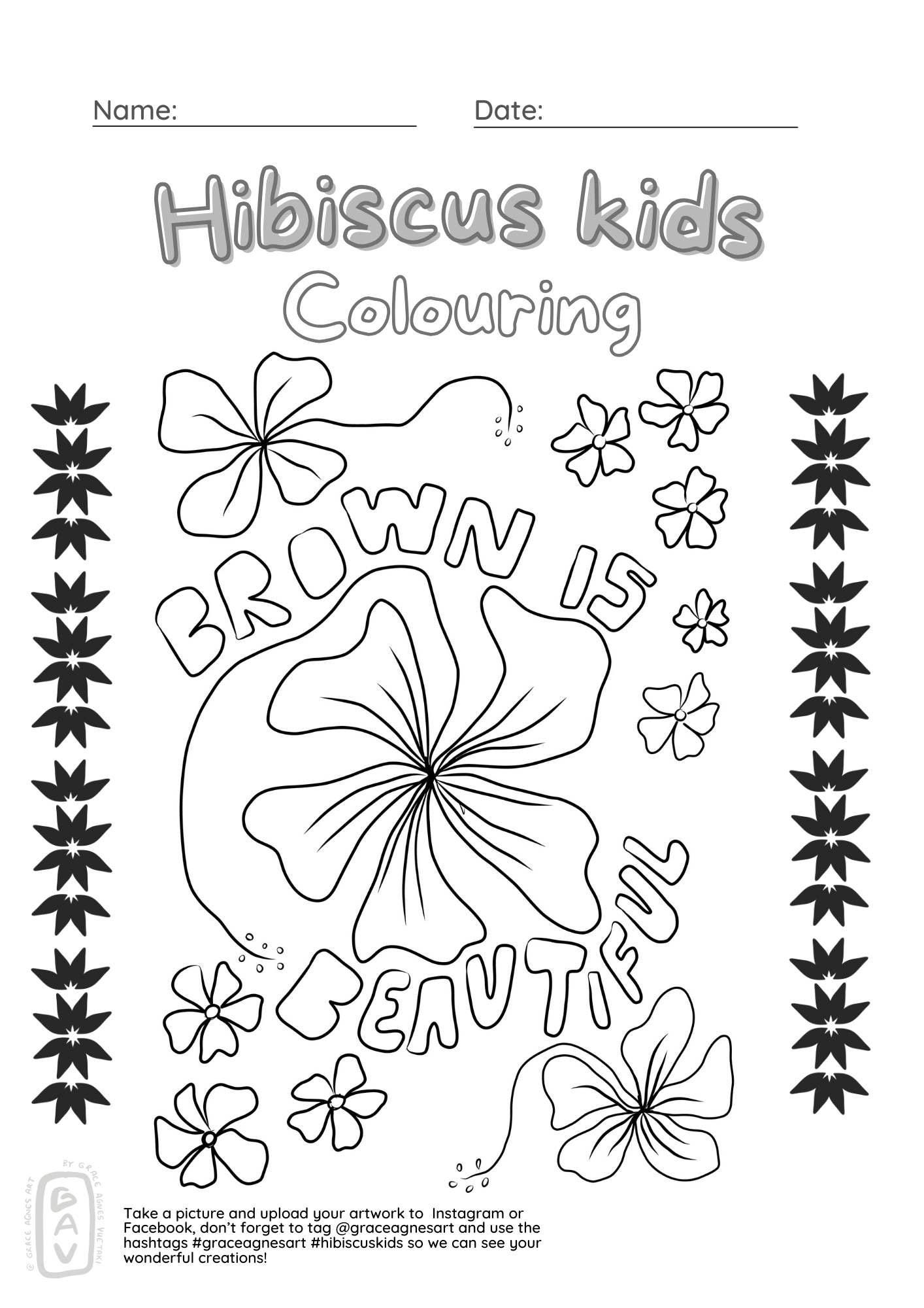 HIBISCUS KIDS Colouring in Sheets - Etsy