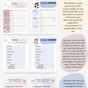 Weekly Kids Checklist BUNDLE!!!! Helps With Empowering Families ...