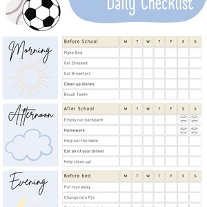 Weekly Kids Checklist BUNDLE!!!! Helps With Empowering Families ...