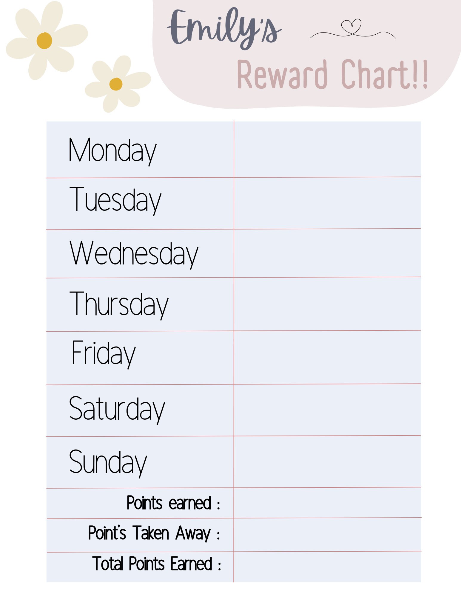 Weekly Kids Checklist BUNDLE Helps With Empowering Families, Inspiring ...