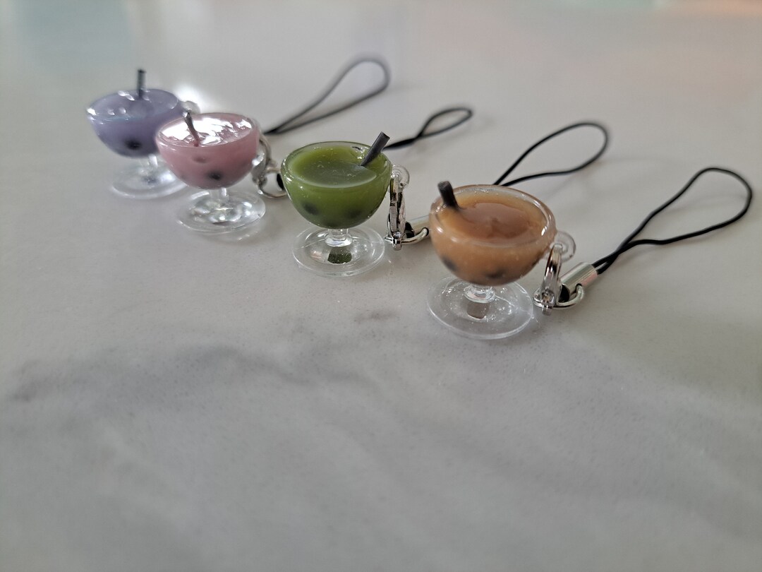 Cute Boba Milk Tea Phone Charm - Etsy