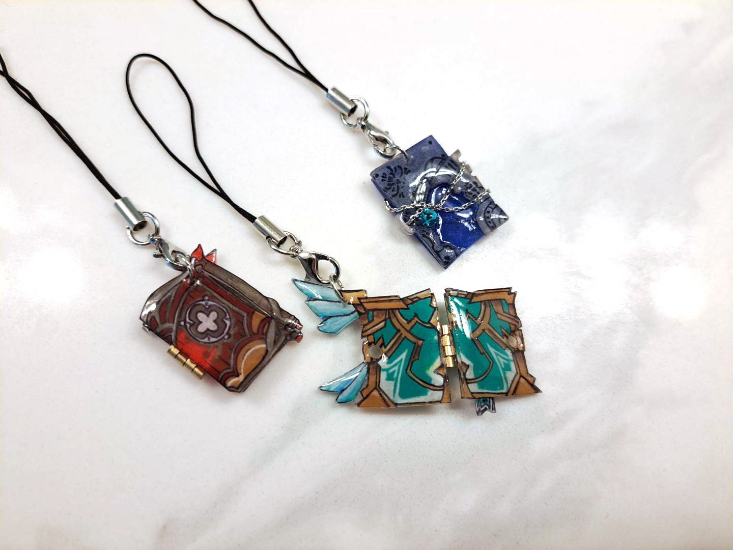 Genshin Impact Catalyst Inspired Charms Mini Book Shrink Plastic Charms ...