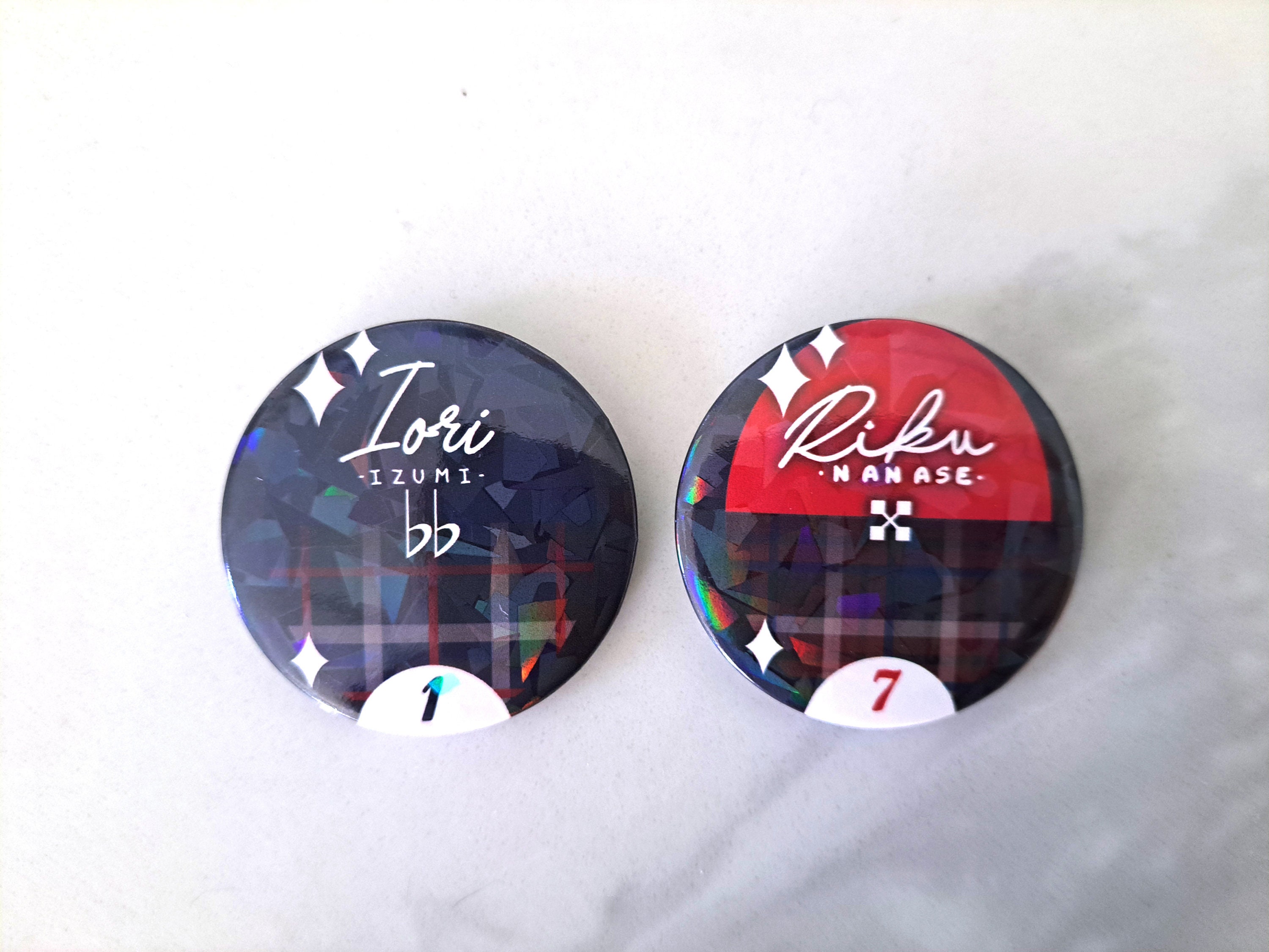 Holographic Idolish7 Graphic Buttons Fly Away Pythagoras Trio Mezzo - Etsy