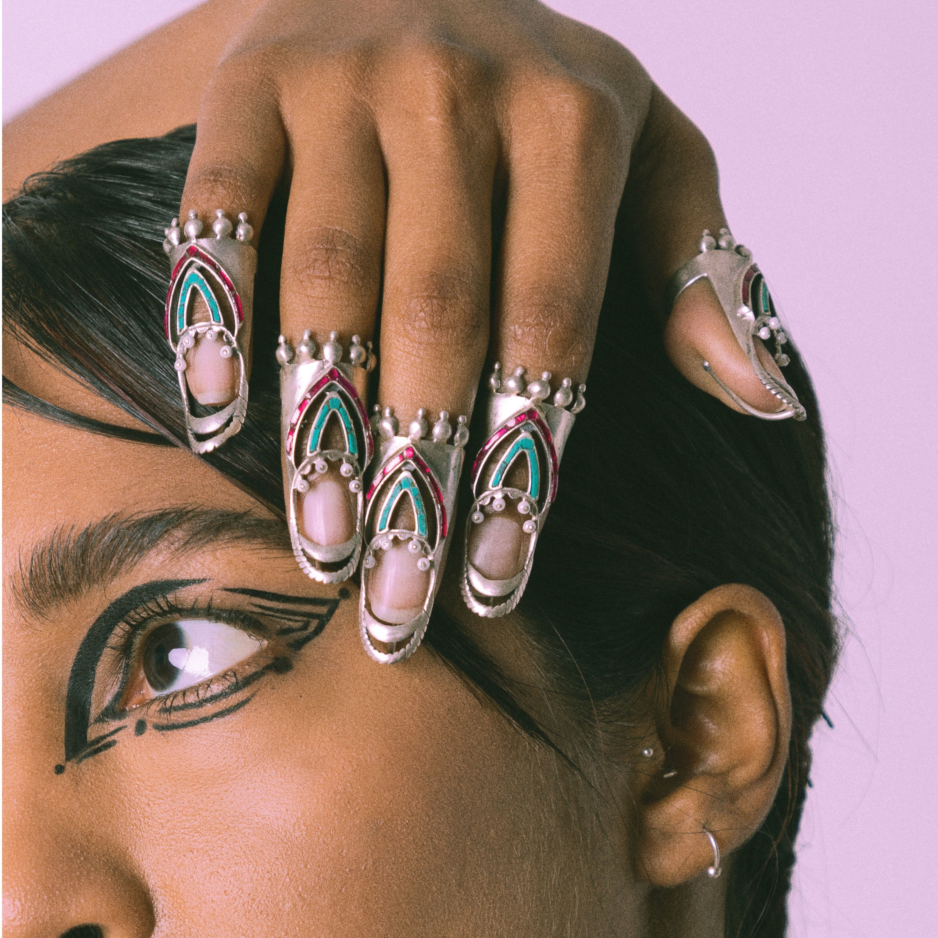 Cleo/nail Ring/925sterling Silver/light Weight/designer/handmade ...