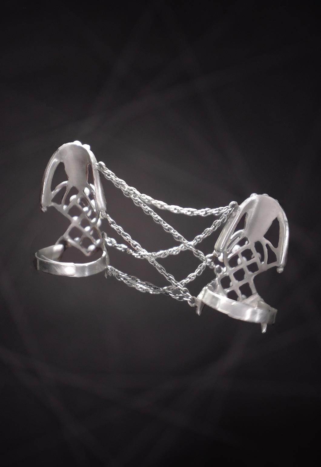 Spiderspan/webbed Finger Ring/joint Ring/925 Sterling Silver/light ...