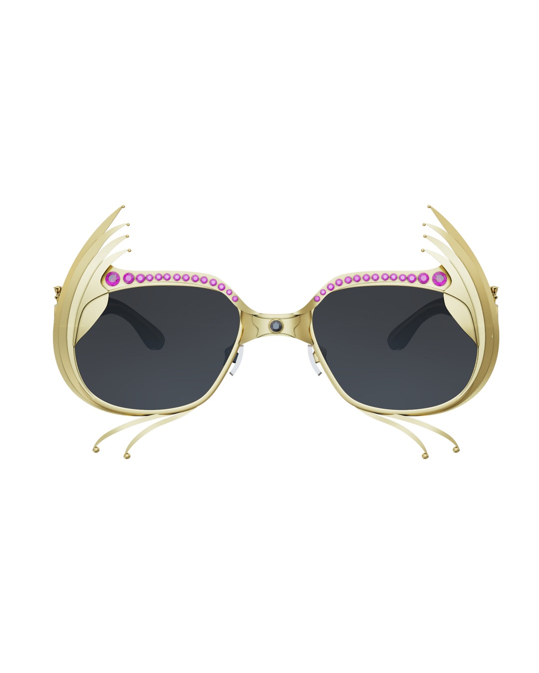 Zaza Sunglasses/925 Sterling Silver/18k Gold Plated/oversized Shades ...