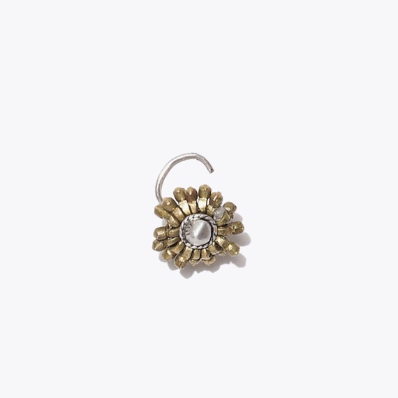 Banjara Nose Pin U Shaped Nose pin Handmade Nose pin 925 Sterling Silver Oxidised Polish Designer Handmade Wedding jewels Nose Ring