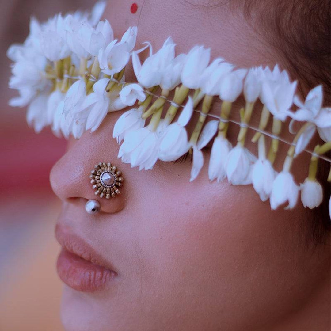 Banjori Nose Pin/u Shaped Nose Pin/handmade Nose Pin/925 Sterling ...