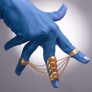 Silksplay/webbed Finger Ring/joint Ring/925 Sterling Silver/light ...