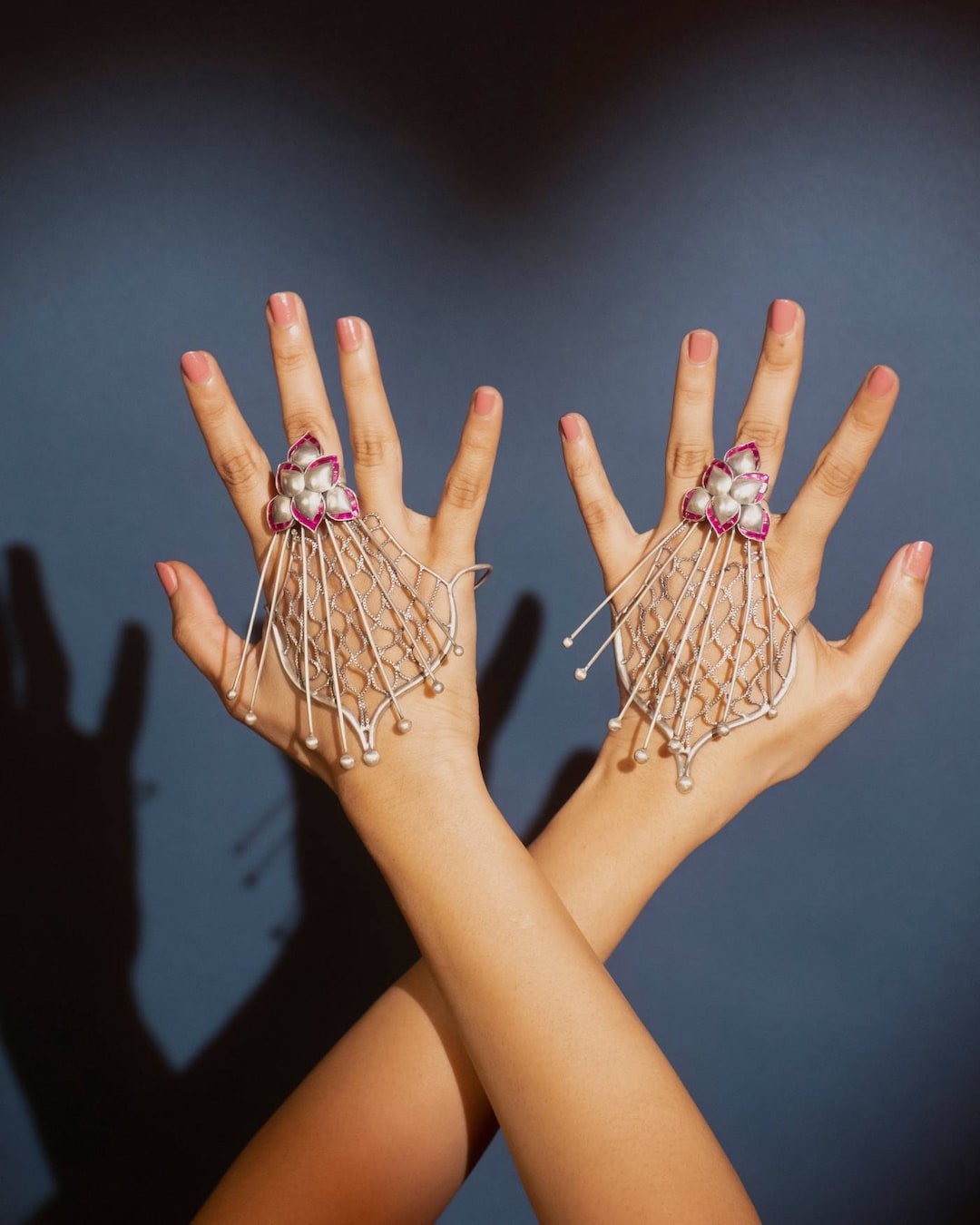 Sheera Palm Glove/925 Sterling Silver/oxidised Polish/designer/handmade ...