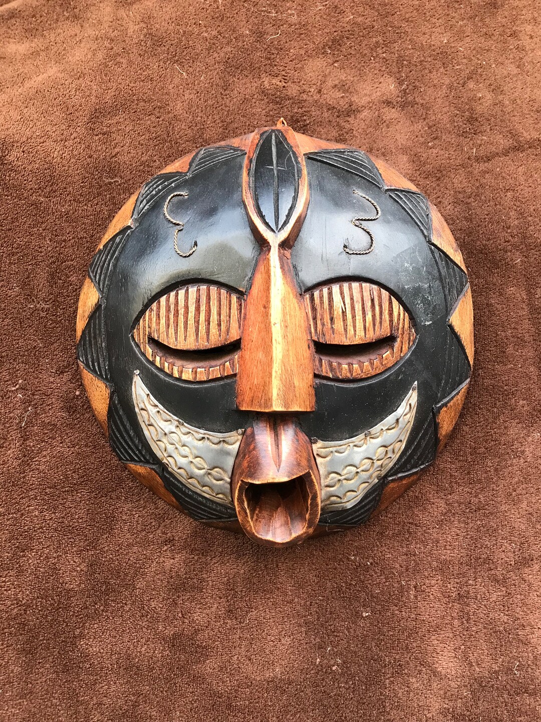 Hand Crafted Ghanaian Wooden Mask - Etsy
