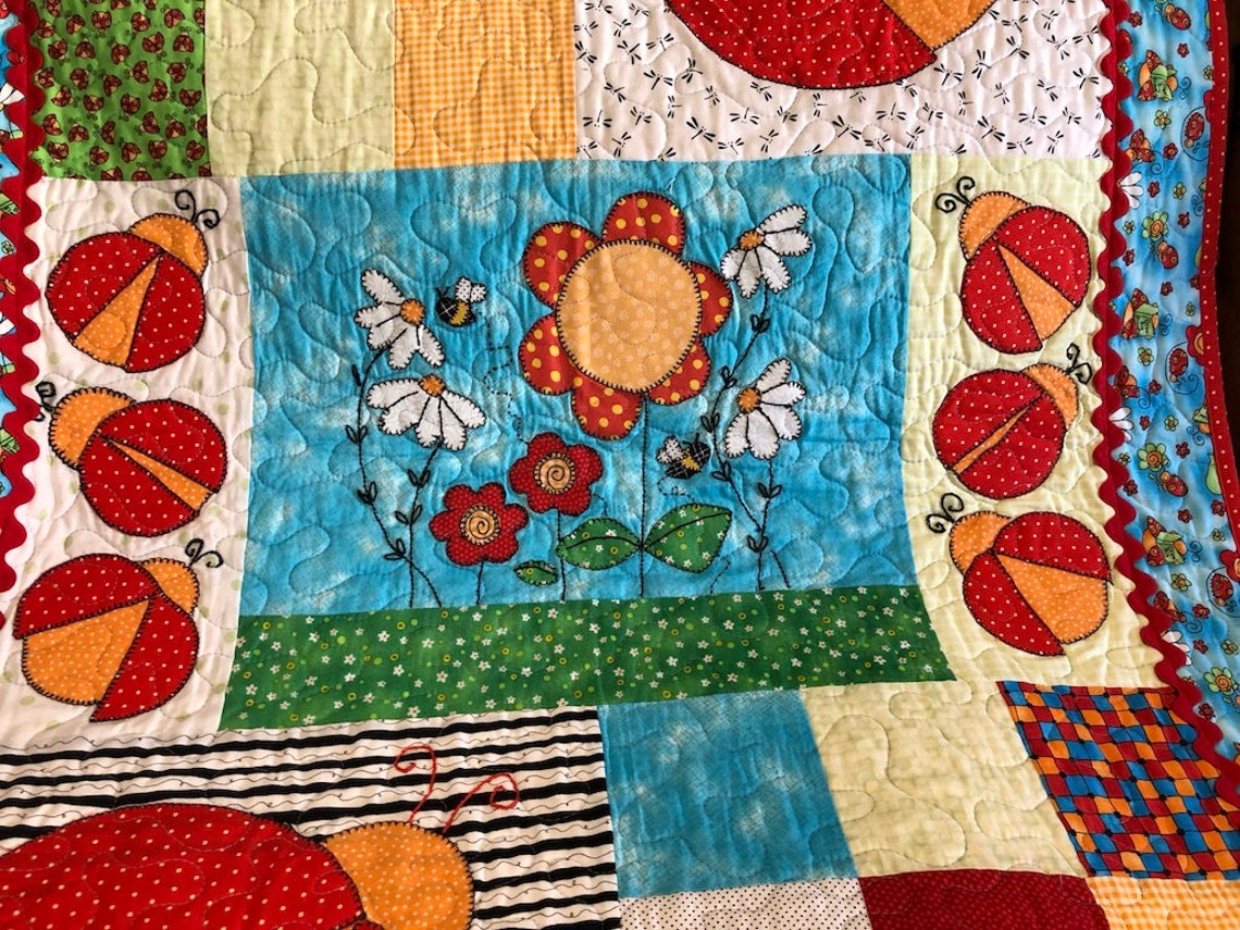 Baby Quilt Pattern Lady Buggin Cute Animal or Nature Themed Gift Easy ...