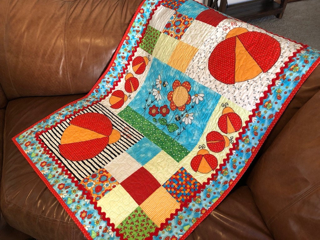 Baby Quilt Pattern Lady Buggin Cute Animal or Nature Themed Gift Easy ...