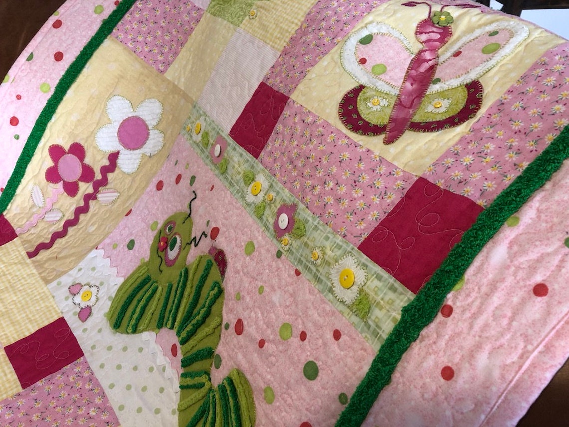 Baby Girl Quilt Pattern Going Buggy Cute Animal Themed | Etsy