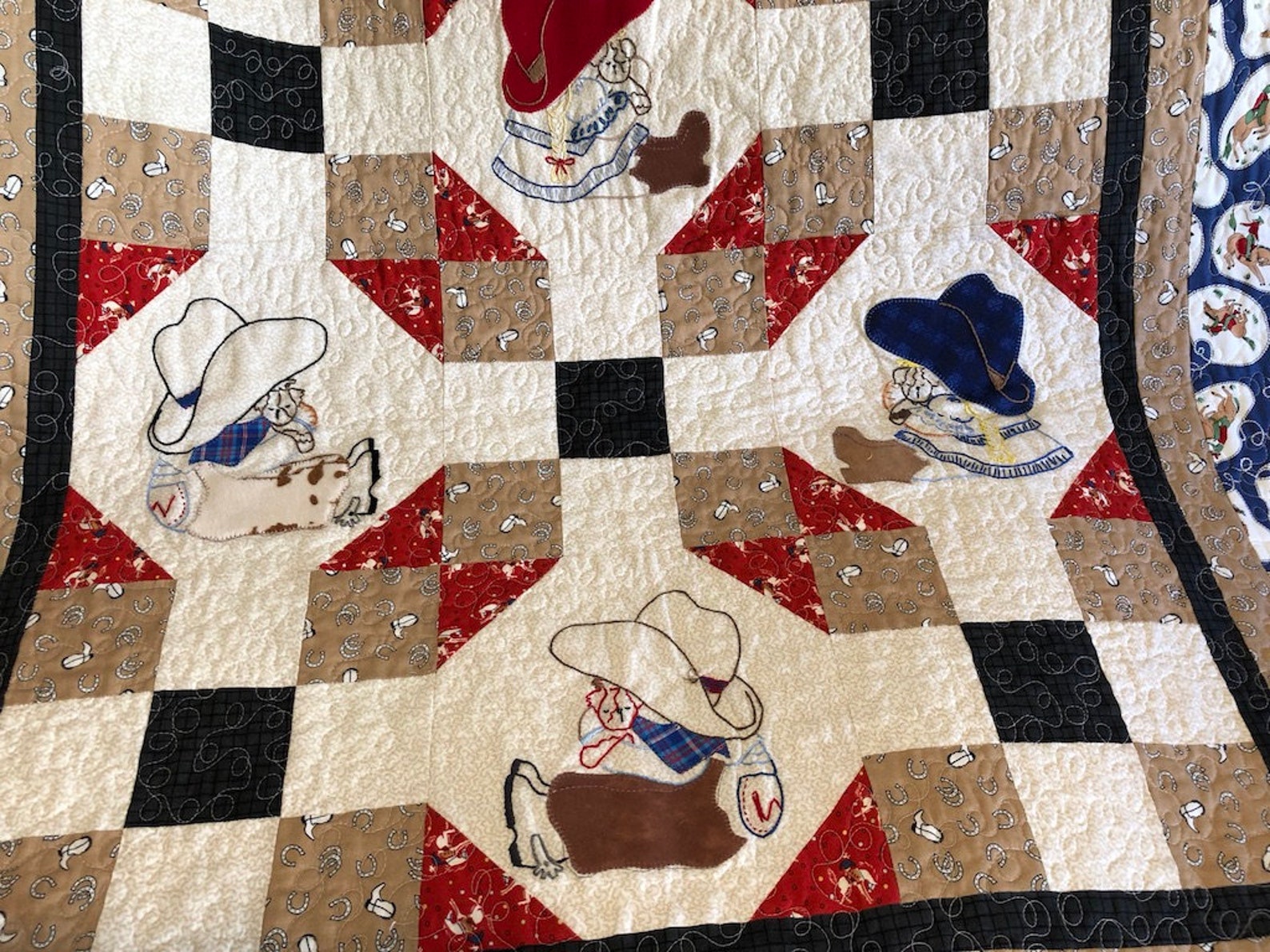 Baby Western Quilt Pattern Western Pals Cute Cowboy Themed Gift Easy ...