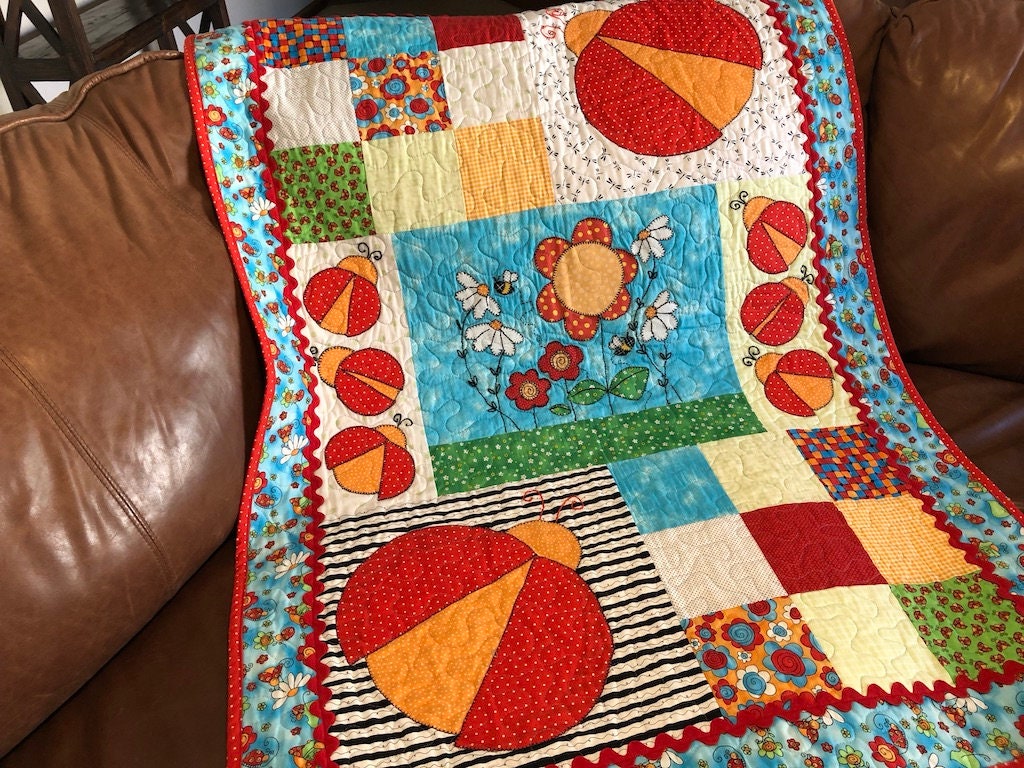 Baby Quilt Pattern Lady Buggin Cute Animal or Nature Themed Gift Easy ...