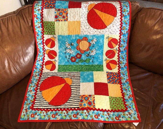 Baby Bugs Applique Quilt Pattern Instant Download PDF - Fun, Bright ...