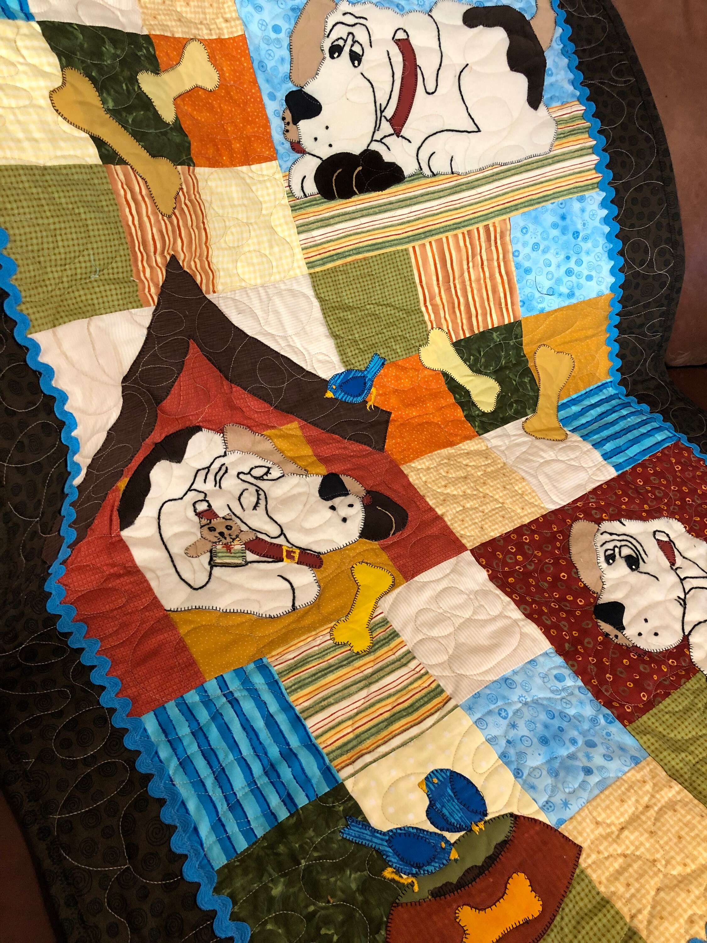 Dog Quilt Pattern | Ain't Nothing but A Hound Dog | Cute Dog Puppy ...