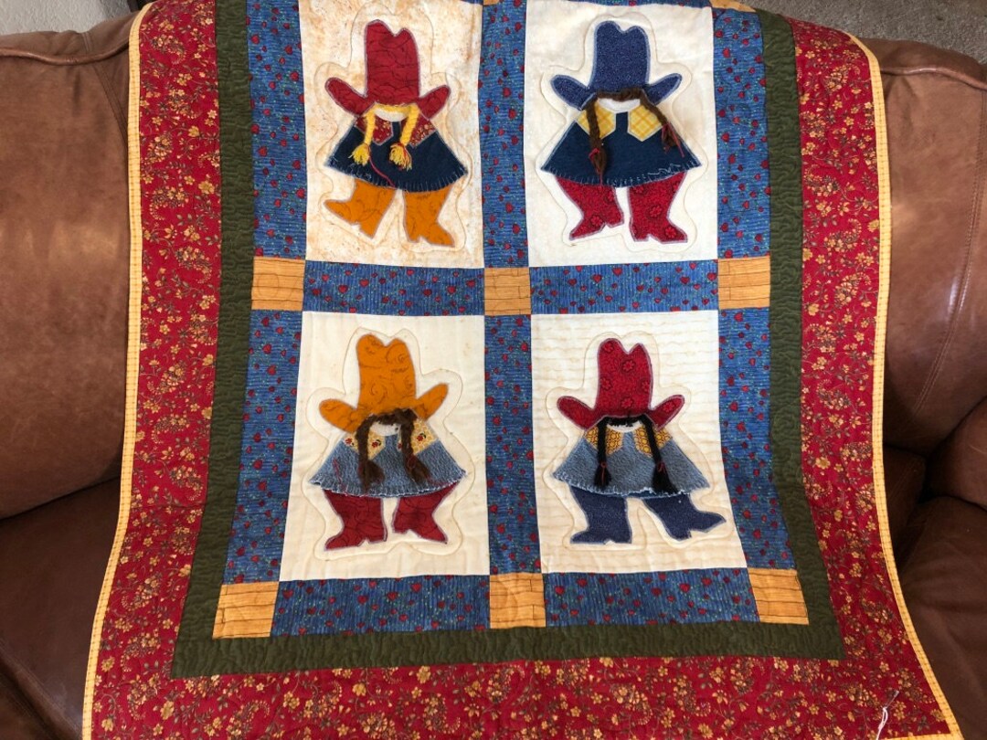 Cowgirl Quilt Pattern | Cute Western Horse or Pony Gift | Easy Bed or ...