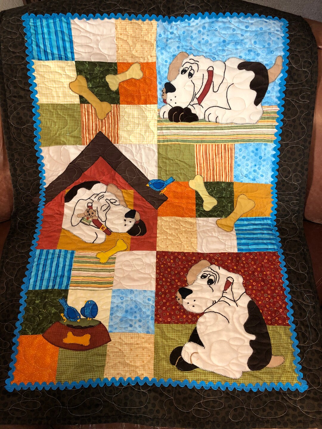 Dog Quilt Pattern | Ain't Nothing but A Hound Dog | Cute Dog Puppy ...