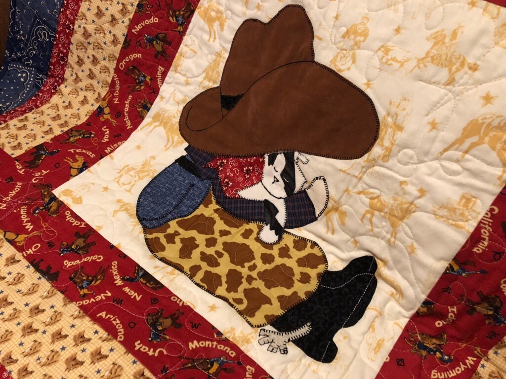 Baby Cowboy Quilt Pattern Cute Western Horse or Pony Gift | Easy Bed or ...