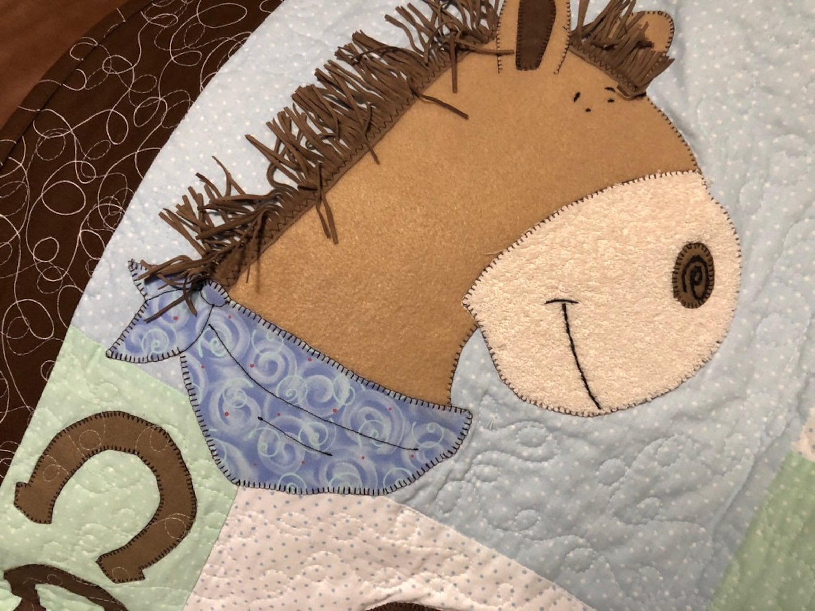 Baby Horse Quilt Pattern PDF Pony up Cute Cowboy or - Etsy