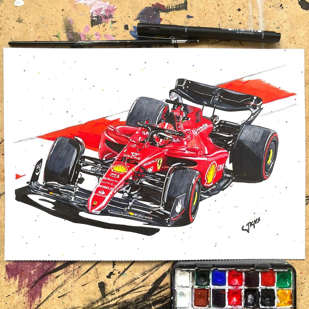 Formula One Portrait Watercolour Commission Original Painting F1 Racing ...