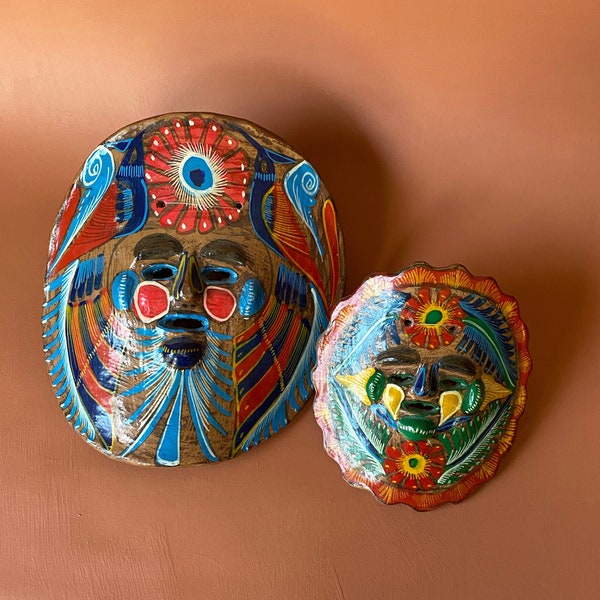 Mexican Painted Clay Masks - Etsy