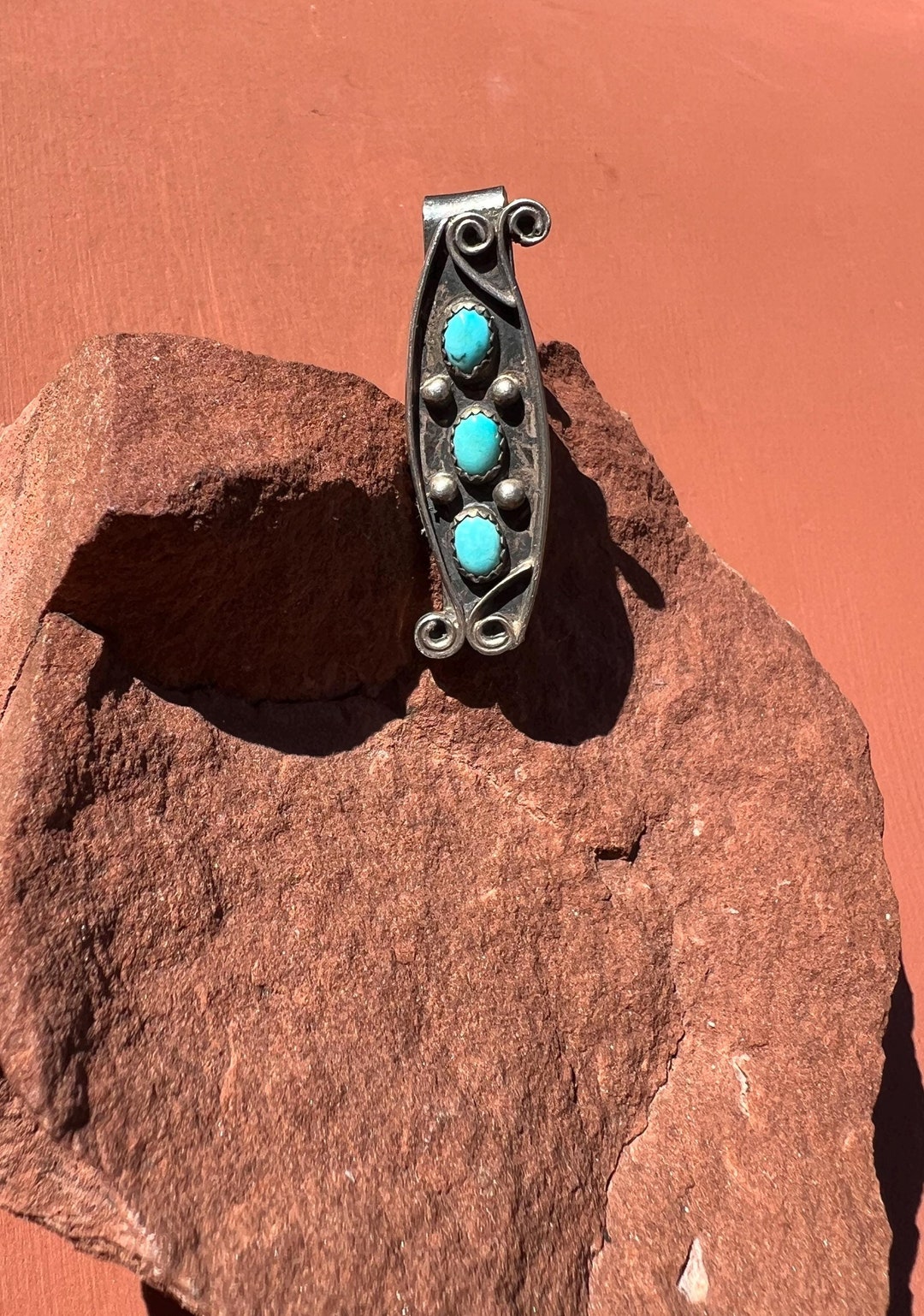Native American Triple Turquoise Tie Bar Navajo Turquoise Tie Clip - Etsy