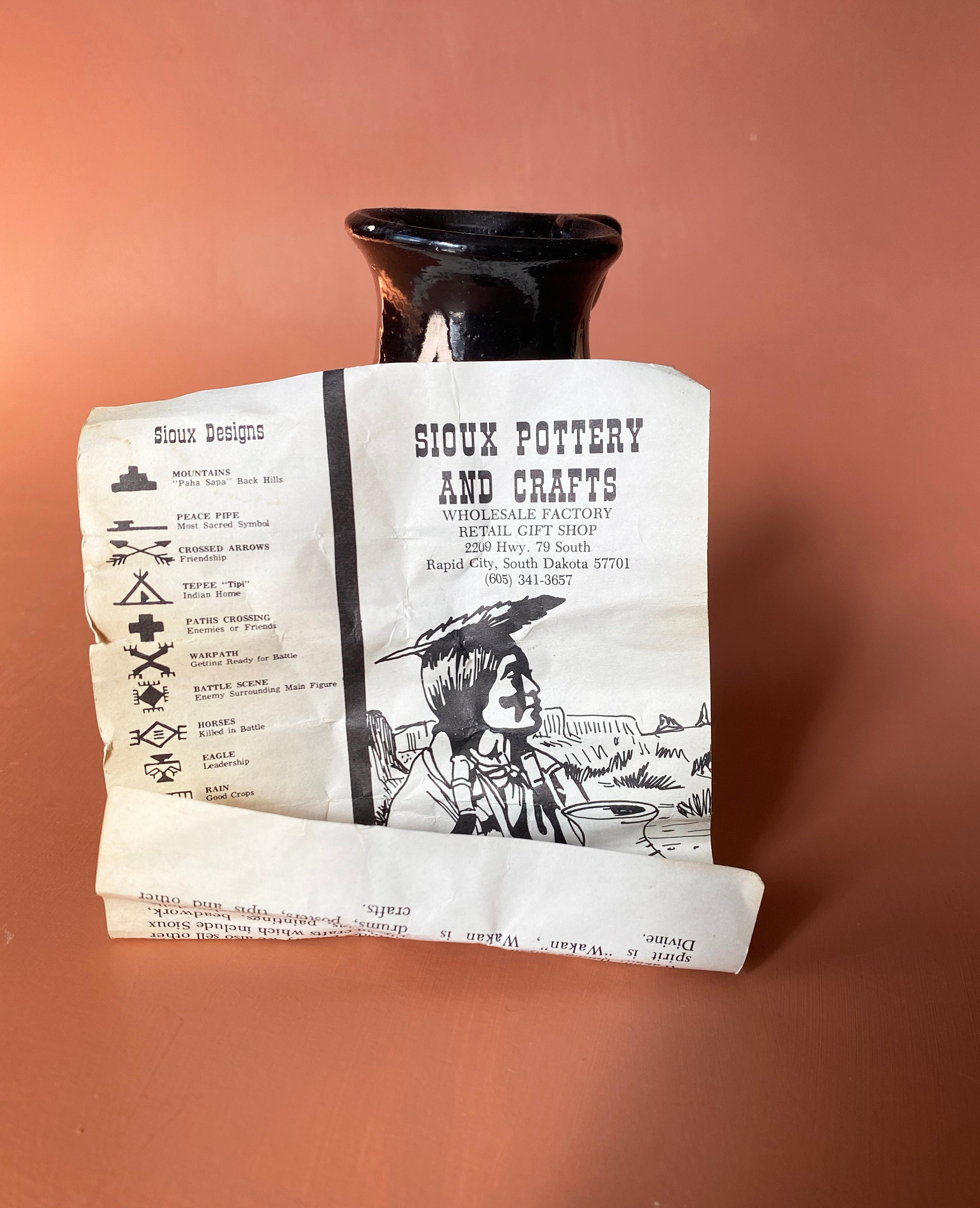 Sioux Native American Pottery Creamer or Small Pitcher With Unique ...