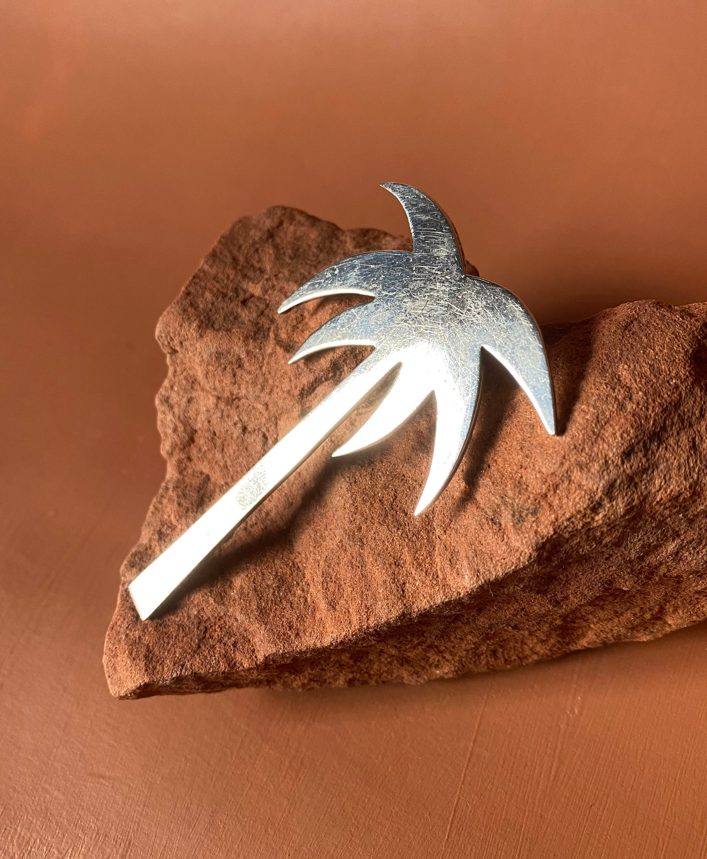 Sterling Oversized Palm Tree Pin Disco Palm Tree Silver | Etsy