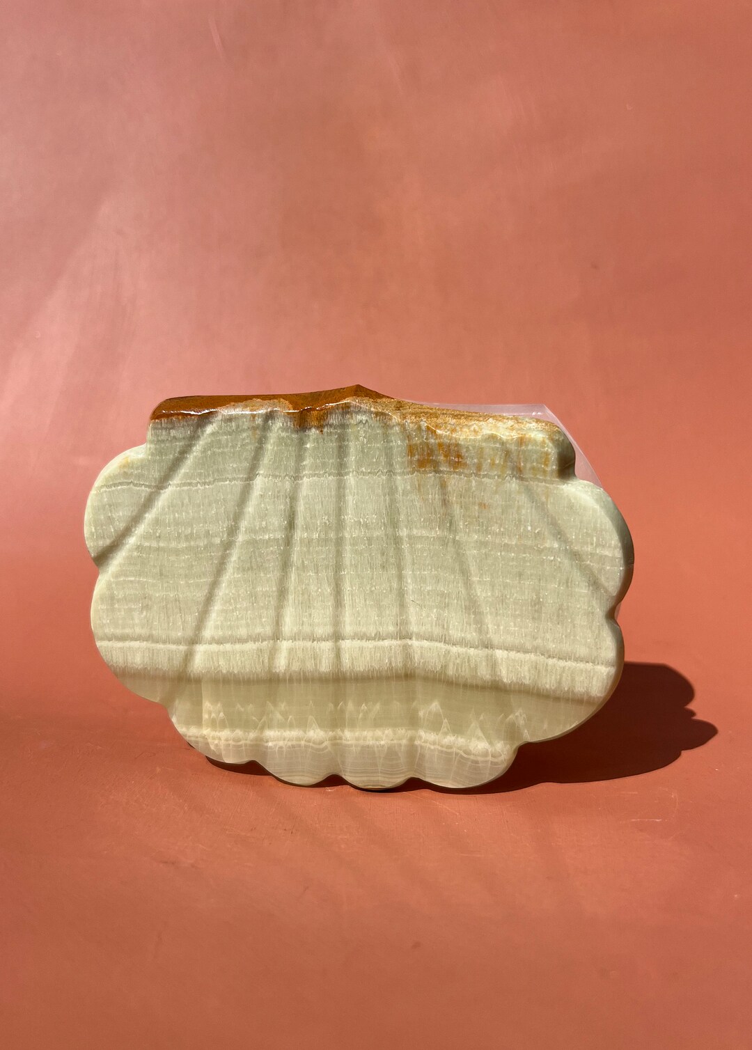 Mexican Onyx Scallop Box | Mexican Banded Onyx Shell Shaped Jewelry Box ...