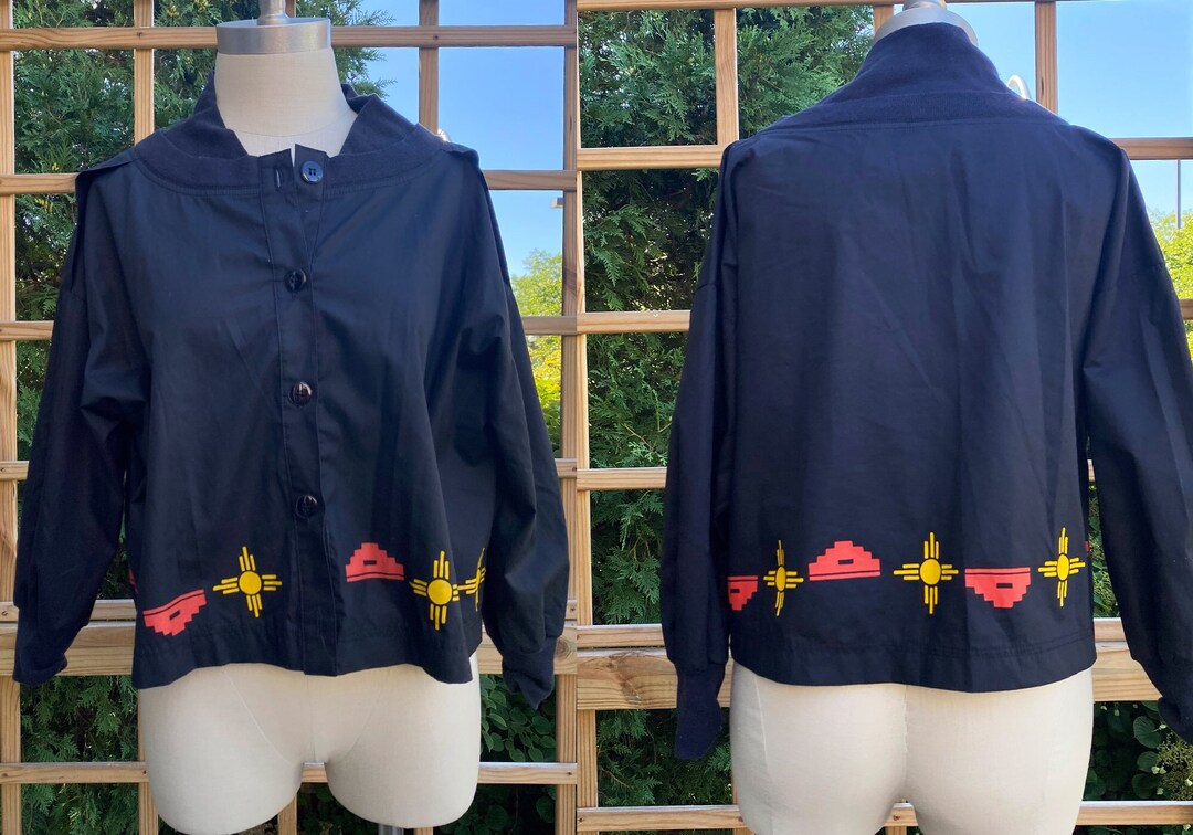 Southwest Jacket With Red and Yellow Graphics Zia Sun New Mexico ...