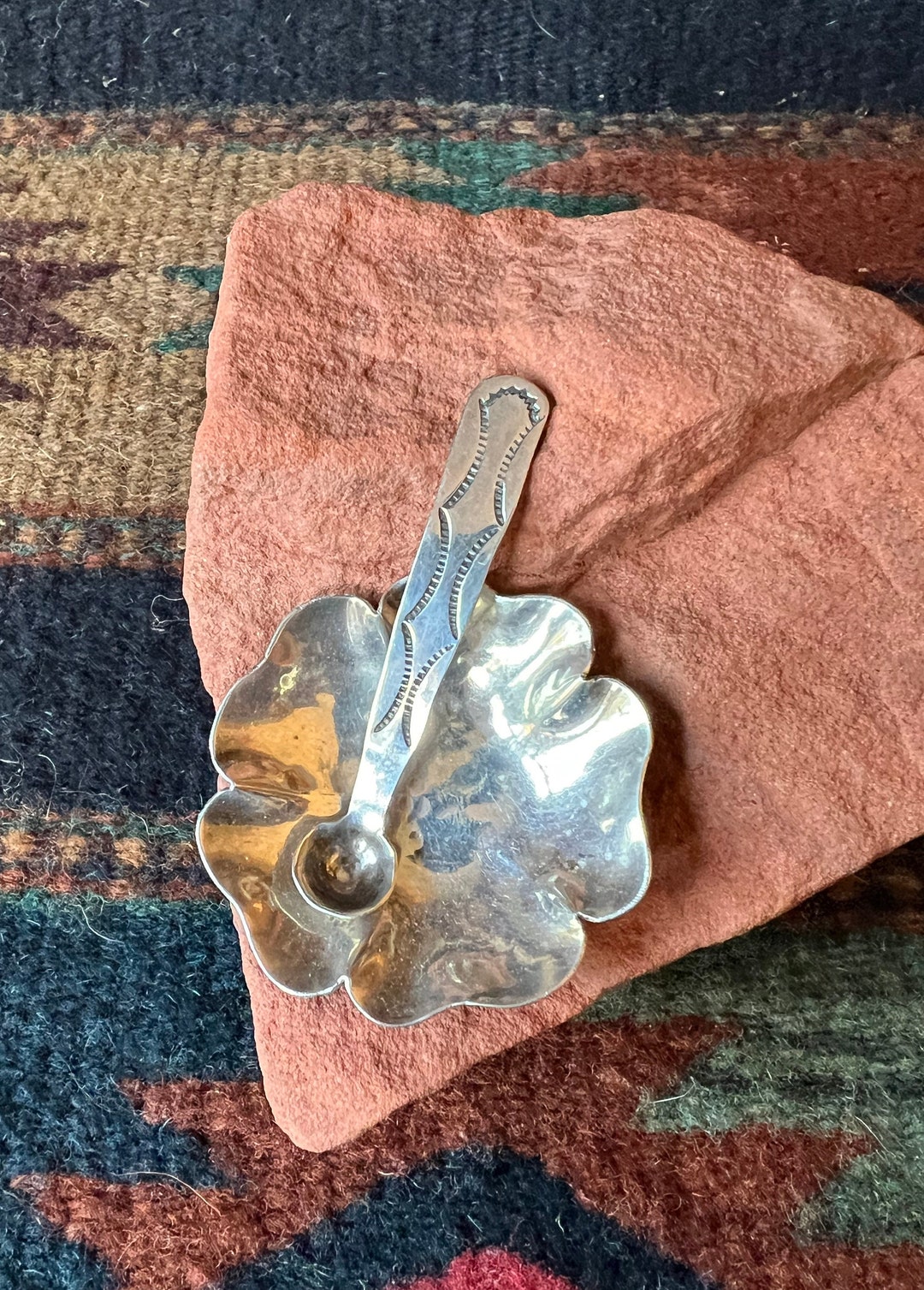 Native American Sterling Salt Spoon and Sterling Salt Cellar - Etsy