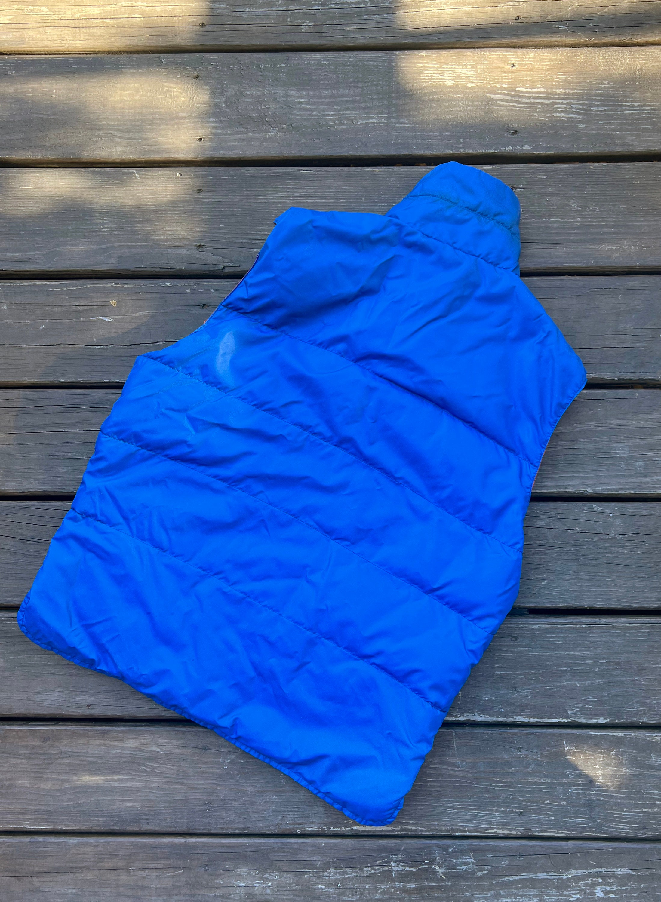 Vintage Down Puffer Vest in Cobalt and Rust by Lacrosse Reversible ...