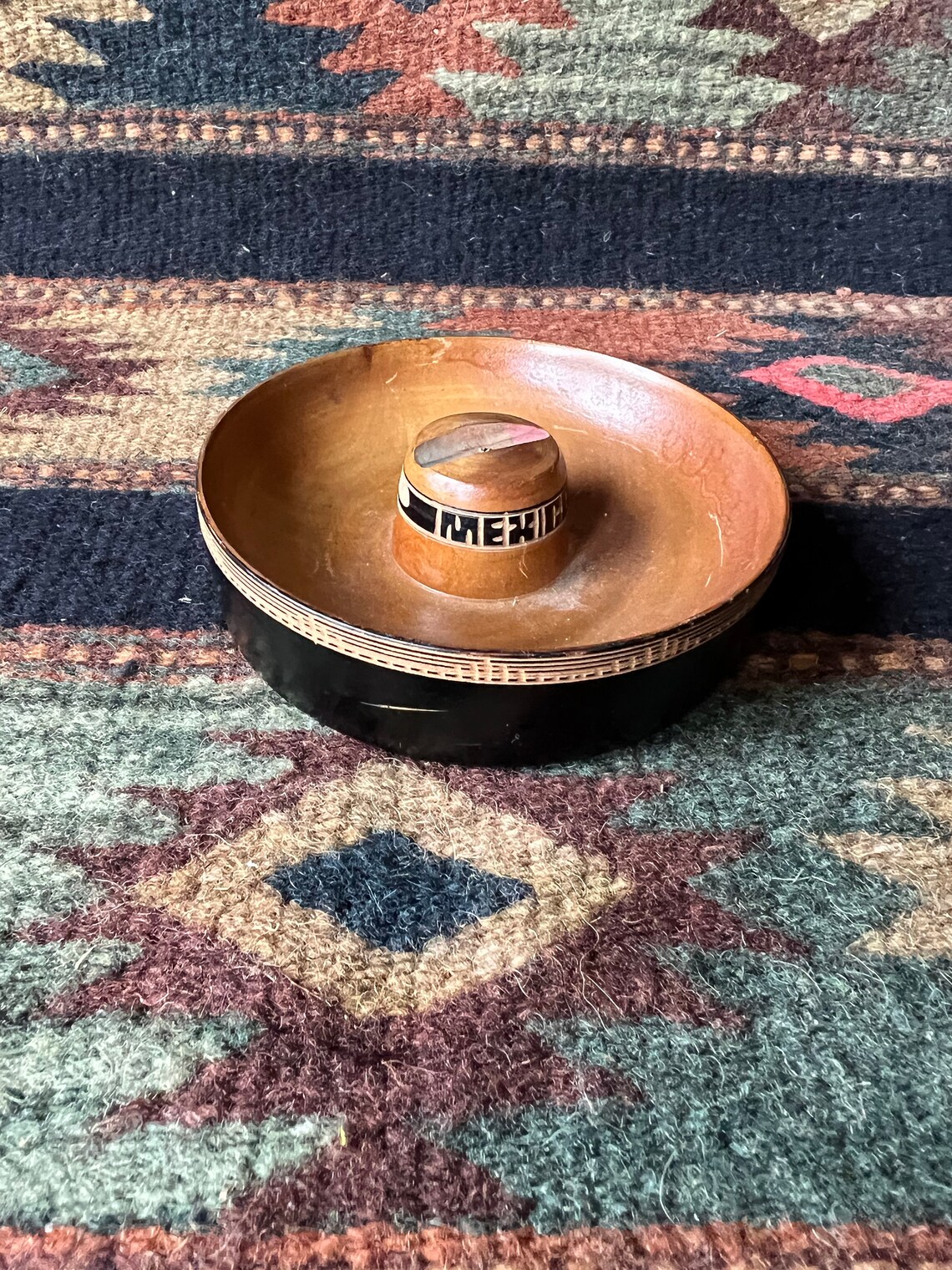 Wood Mexican Sombrero Catch Dish | Wooden Mexican Hat Trinket Dish - Etsy