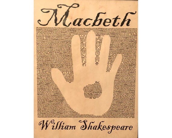 Macbeth Full Text Poster | Etsy