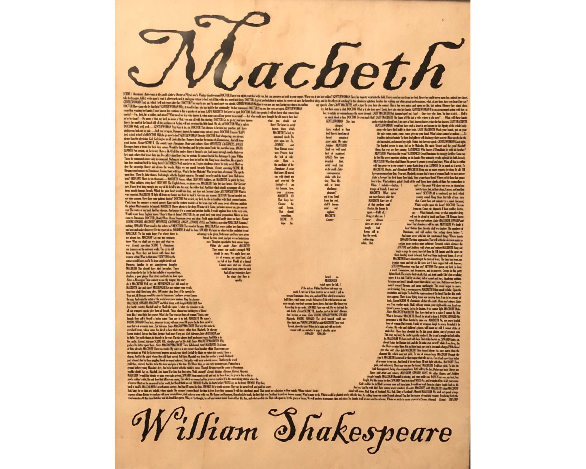Macbeth - Full Text Poster - Etsy